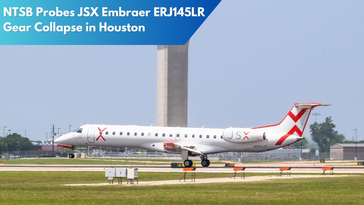 NTSB Probes JSX Embraer ERJ145LR Gear Collapse in Houston